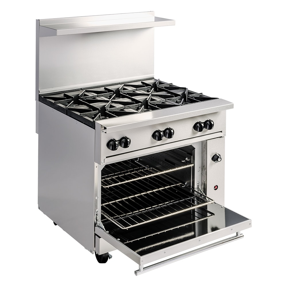 Vulcan 36S-6B 36" 6 Burner Gas Range w/ Standard Oven, Liquid Propane