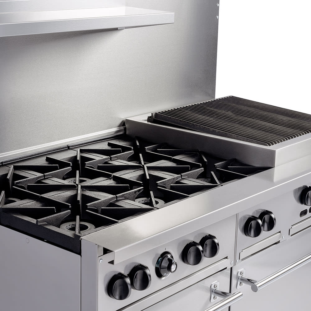 Vulcan 60SS-6B24CBN 60" 6 Burner Gas Range w/ Charbroiler & (2 ...