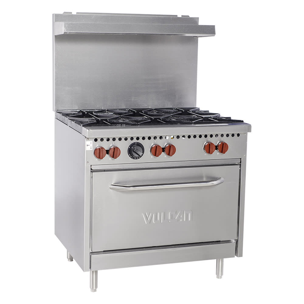 Vulcan SX36-6B 36" 6 Burner Gas Range w/ Standard Oven, Natural Gas