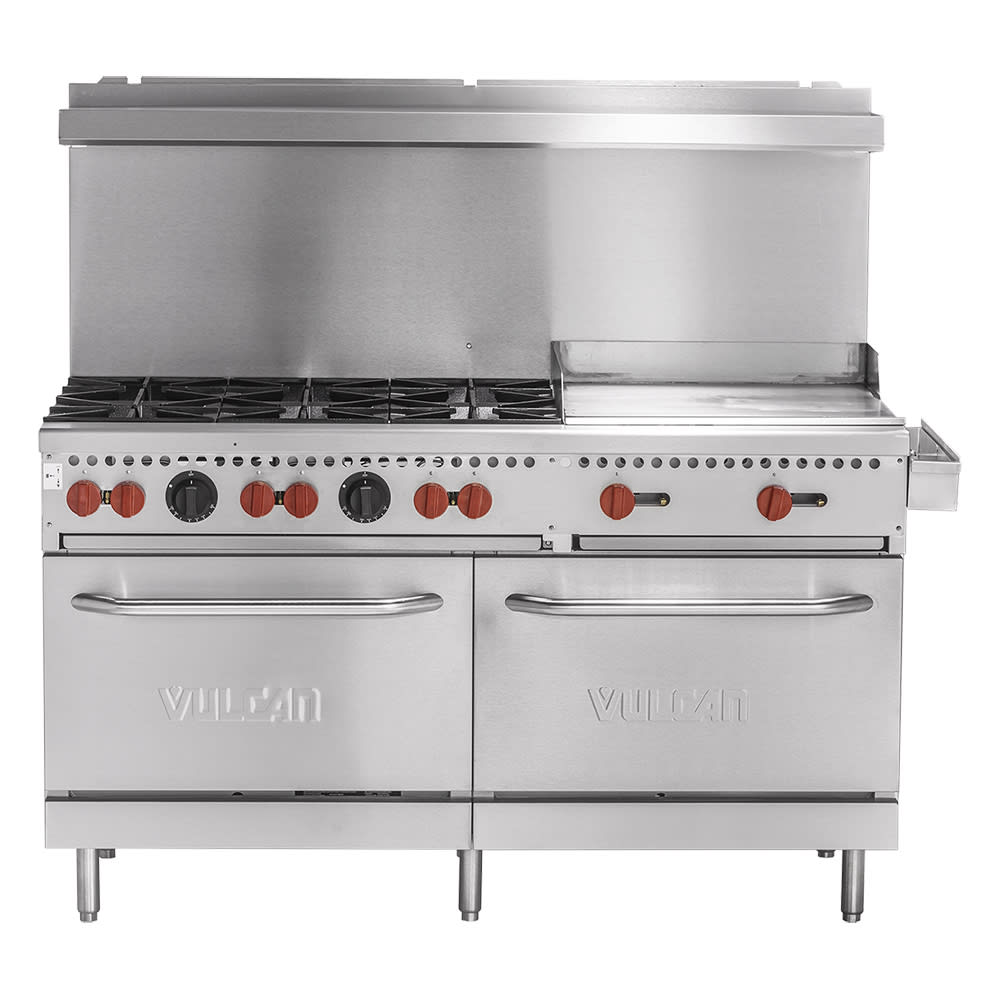 Vulcan SX60F-6B24G 60" 6 Burner Gas Range w/ Griddle & (2) Standard ...