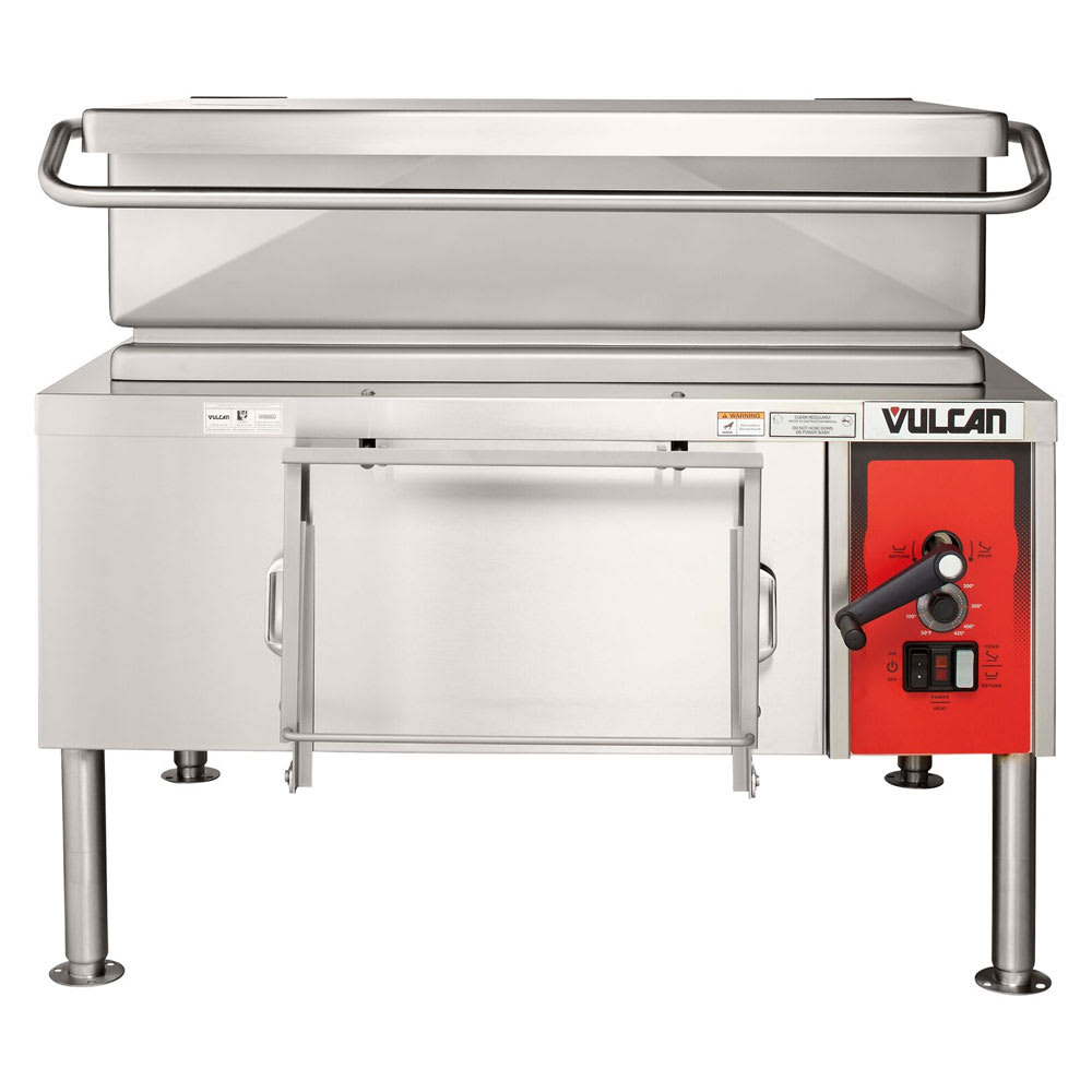 Vulcan VE40 40 gal. Tilt Skillet - Open Base, Includes Faucet, Strainer ...