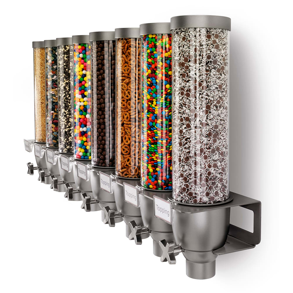Rosseto EZ527 Wall-Mount Dry Food Dispenser, (5) 1 3/10 gal Hoppers