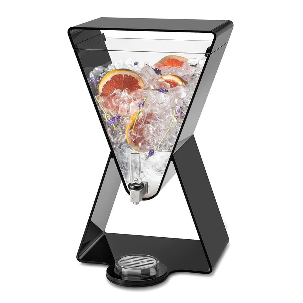 Rosseto LD185 3 gal Beverage Dispenser - Plastic Container, Black Base