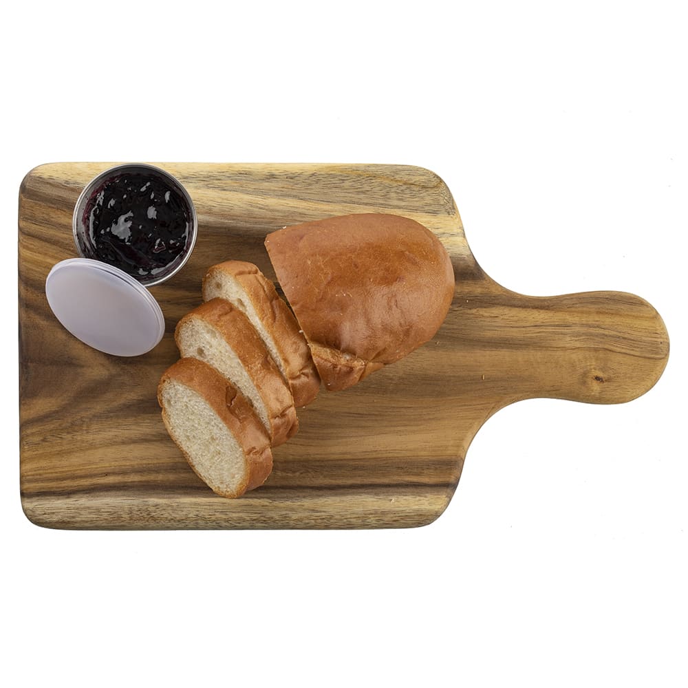 Tablecraft 10508 Bread Board w/ Handle - 13 5/8" x 7 3/4", Acacia Wood