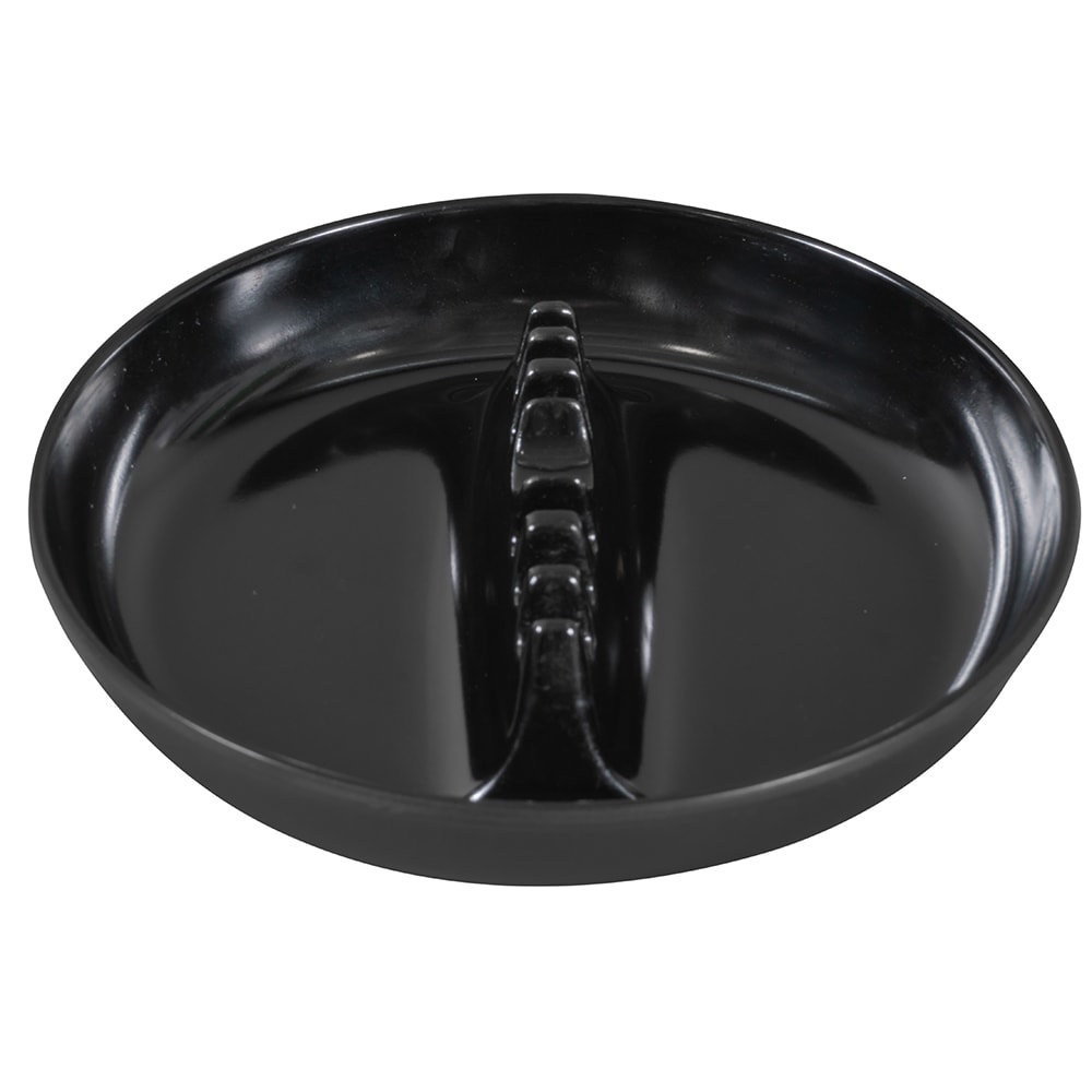 Tablecraft 341B-1 Safety Island Ashtray, 7 x 1 1/2", Black Phenolic