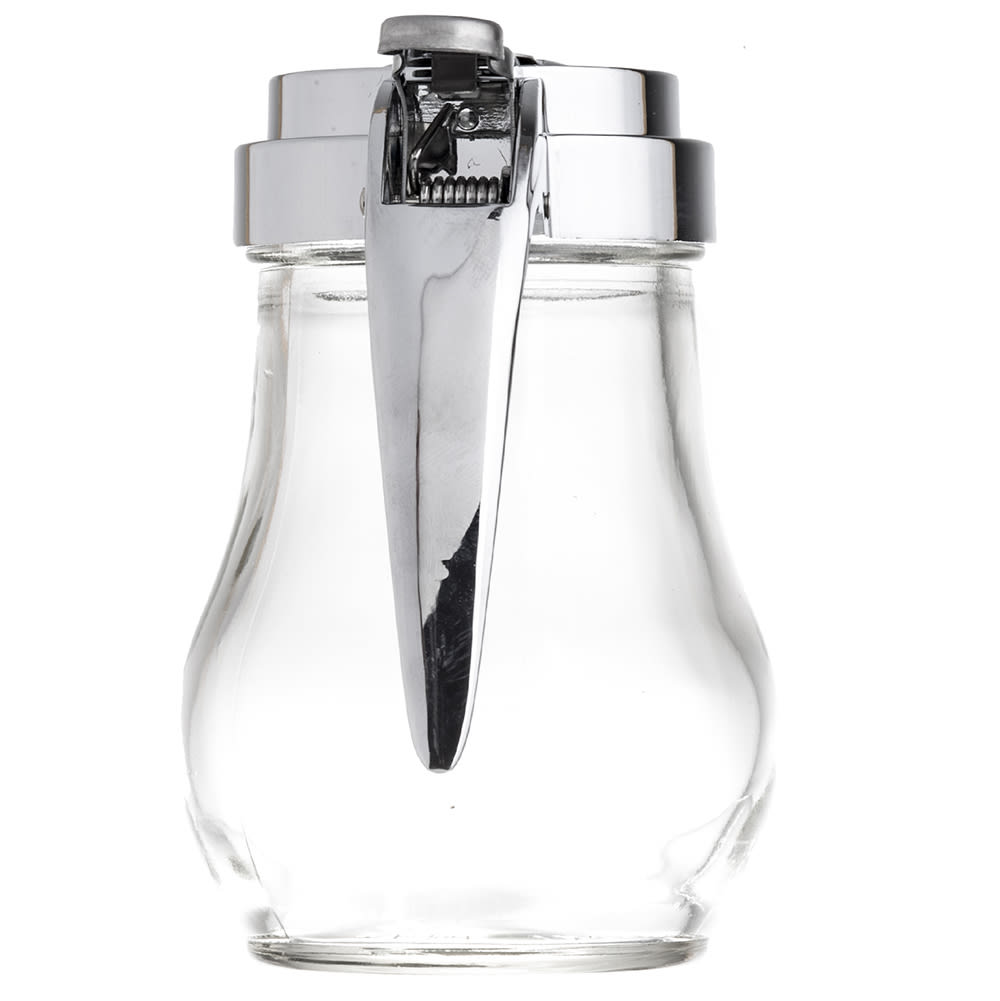 Tablecraft 406 Syrup Dispenser, 6 oz, Glass, Chrome Plated Metal Top ...