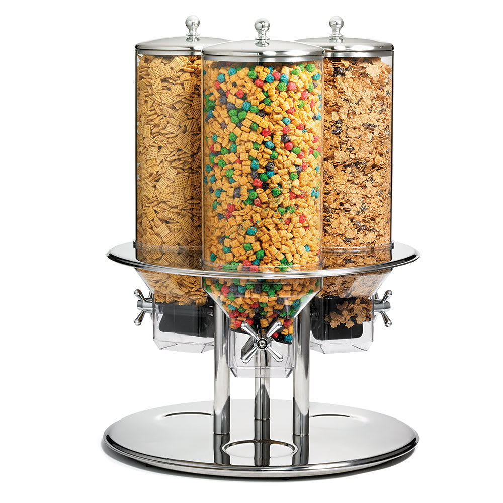 Tablecraft 693 Countertop Cereal Dispenser, (3) 2 1/4 gal Hopper