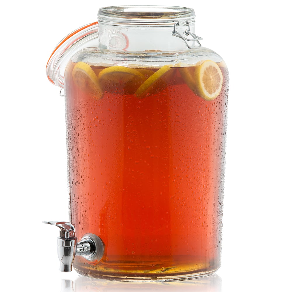 Tablecraft BDG2000 2 Gallon Rustic Country™ Glass Beverage Dispenser ...