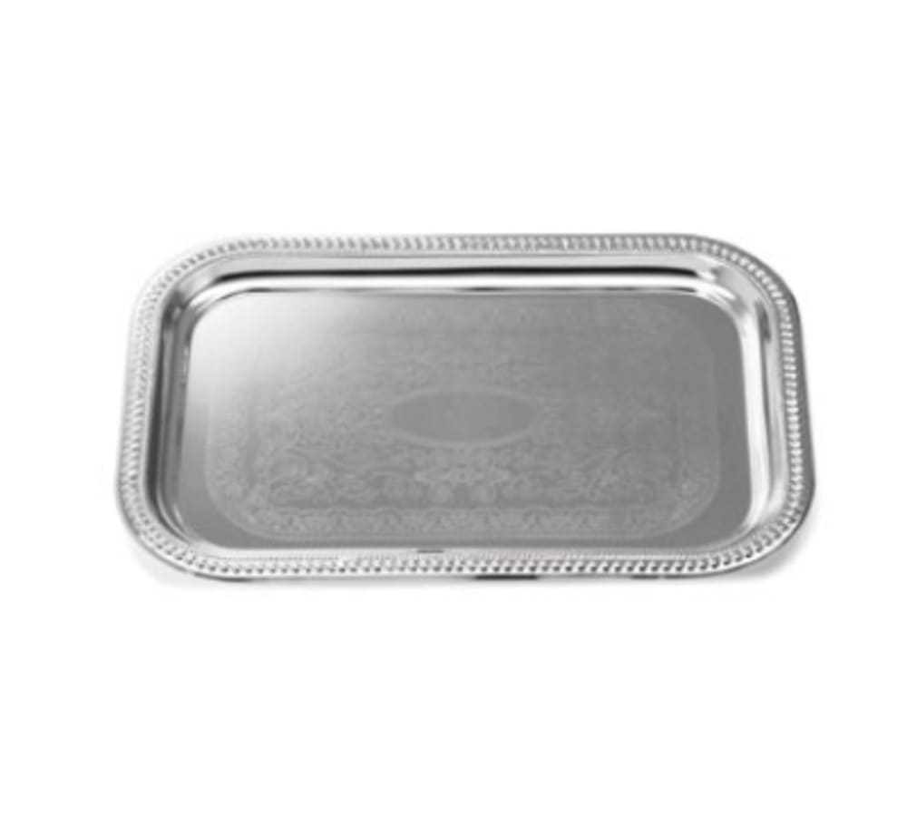 Tablecraft CT1812 Rectangular Serving Tray, Embossed Pattern, 18 1/4 x ...