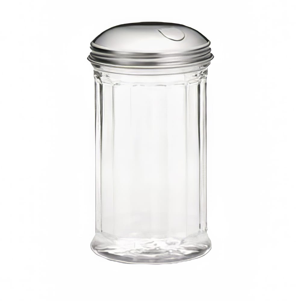 Tablecraft P57S 12 oz Sugar Pourer w/ Side Flap Top, Plastic, Clear w ...