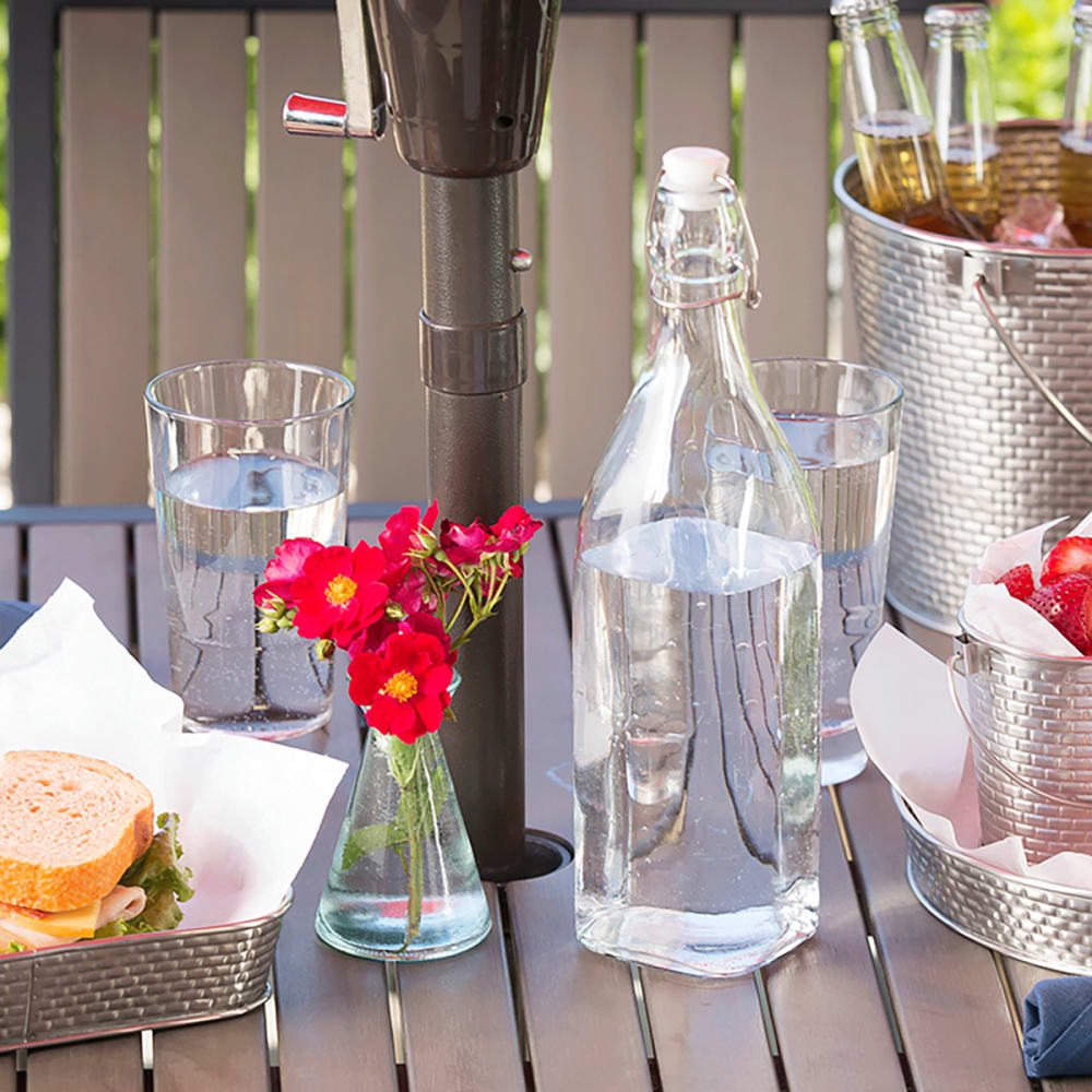 Tablecraft RSB33 34 oz Prima Collection Resealable Bottle, Glass ...