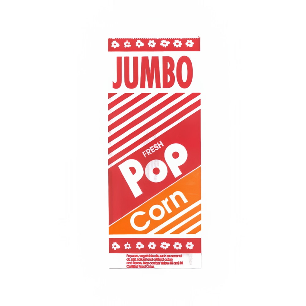 Gold Medal 2055 2 oz Disposable Popcorn Jumbo Bags, 2,000/Case