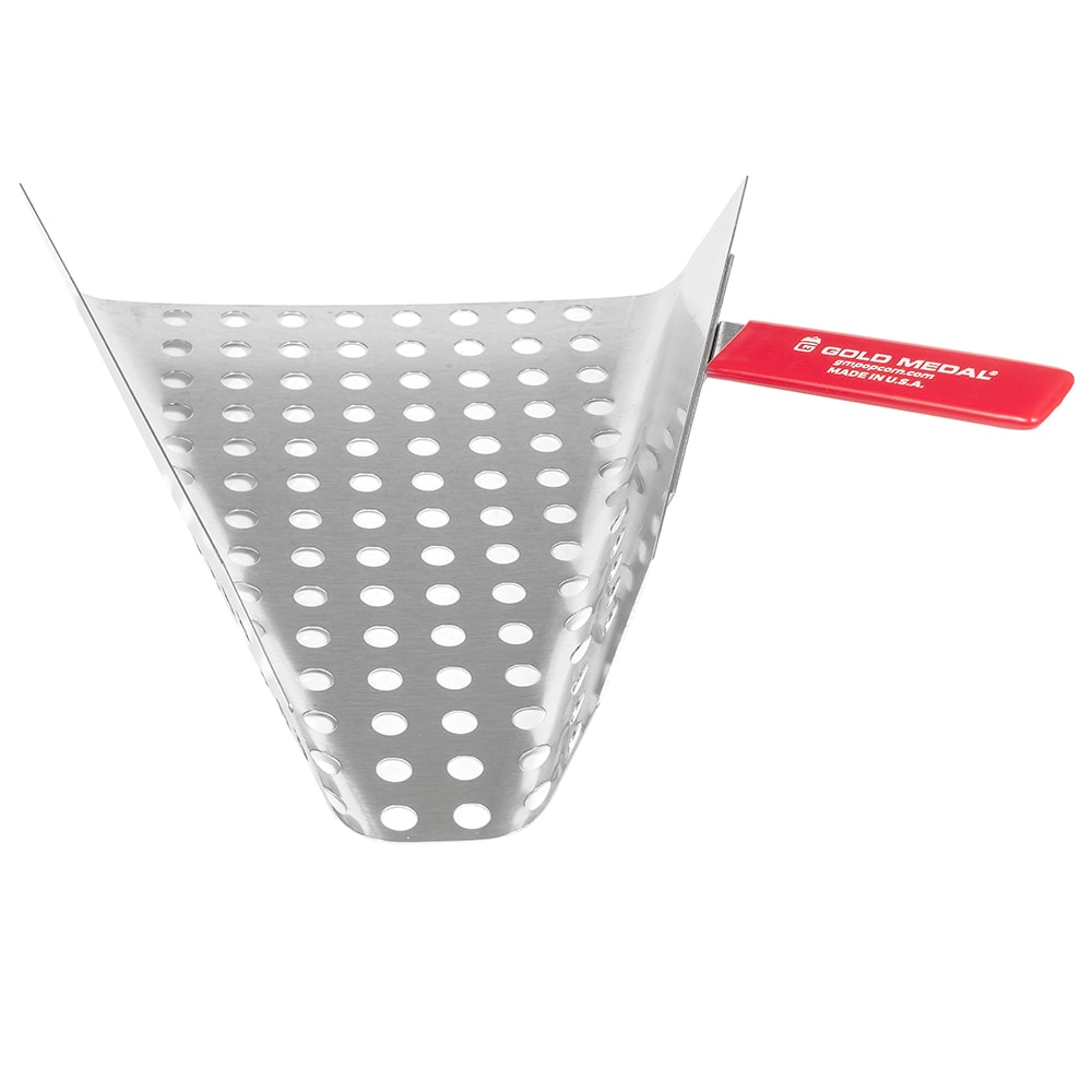 Gold Medal 2108 Jumbo Right Handed Perforated Jet Scoop, Aluminum