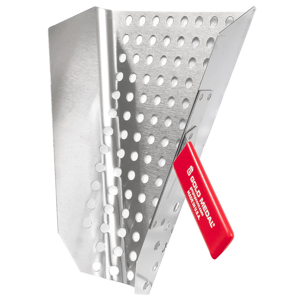 Gold Medal 2108 Jumbo Right Handed Perforated Jet Scoop, Aluminum