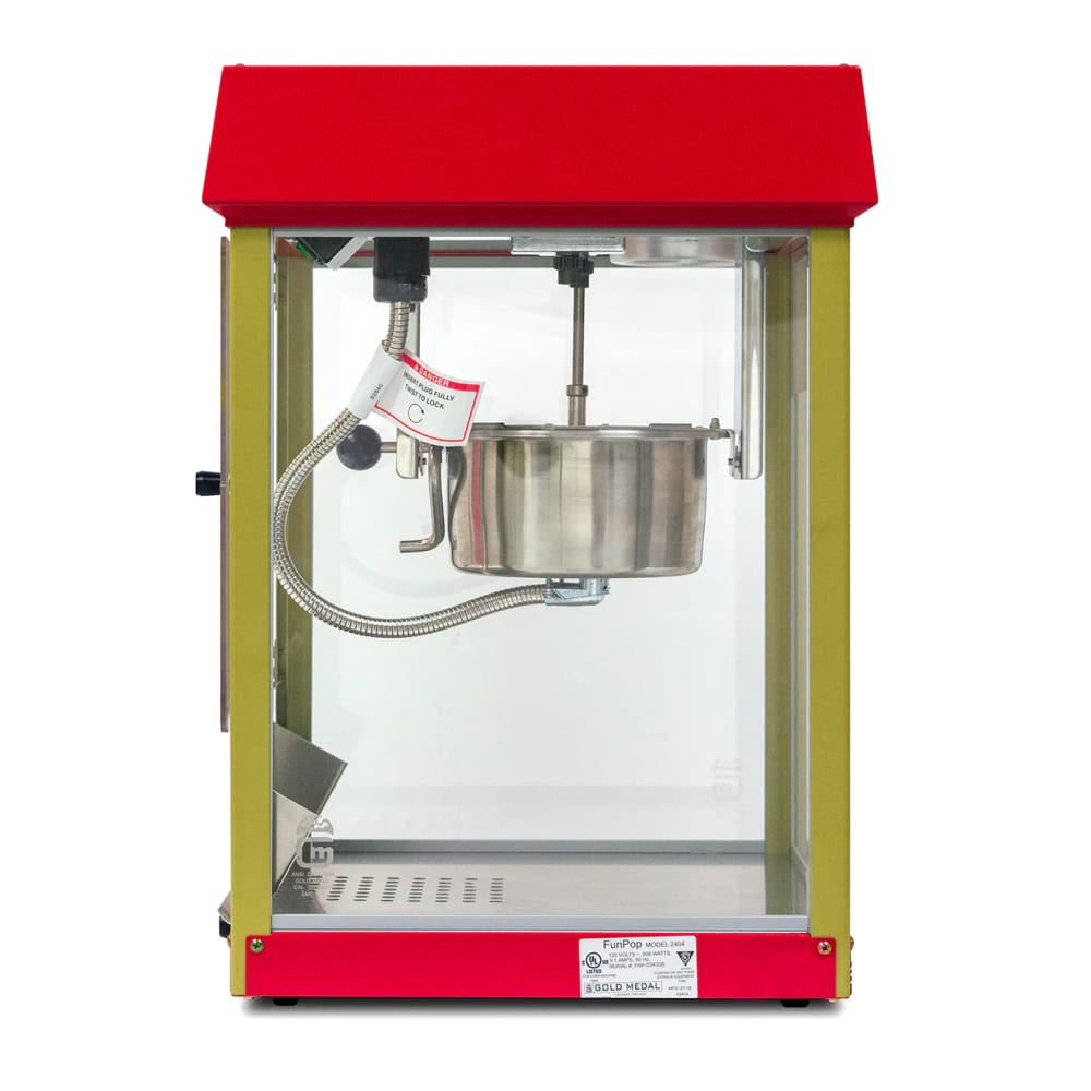 Gold Medal 2404 FunPop Popcorn Machine w/ 4 oz EZ Kleen Kettle & Red ...