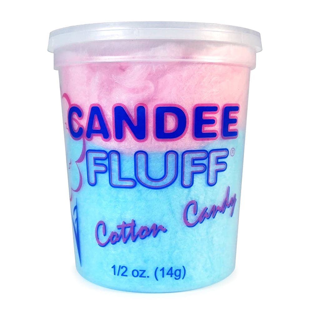 Gold Medal 3049 1/2 oz Pre Packaged Candee Fluff® Cotton Candy, Pink/Blue