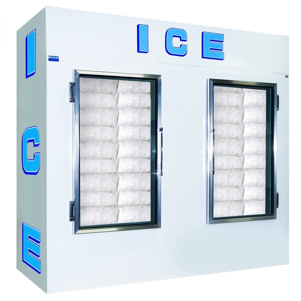 Polar Temp 650ADG 70 1/4" Indoor Ice Merchandiser w/ (75) 20 lb Bag ...