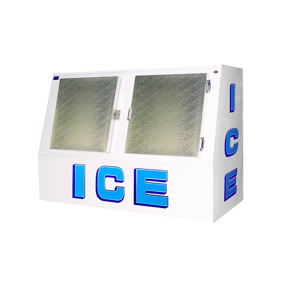 Polar Temp VT400CW 70 1/4" Outdoor Slanted Ice Merchandiser w/ (51) 20 ...