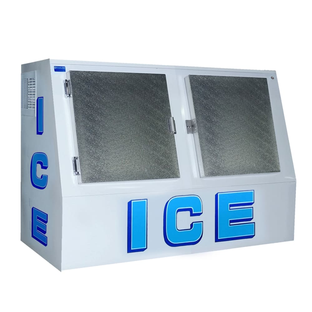 Polar Temp VT400CW 70 1/4" Outdoor Slanted Ice Merchandiser w/ (51) 20 ...