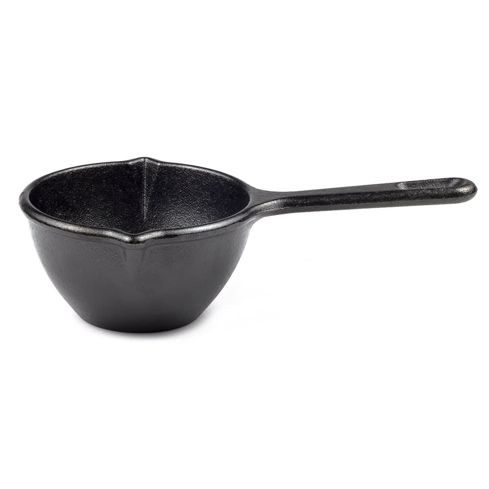 Lodge LMP3 4 1/2" Round Cast Iron Seasoned Melting Pot w/ 14 oz Capacity