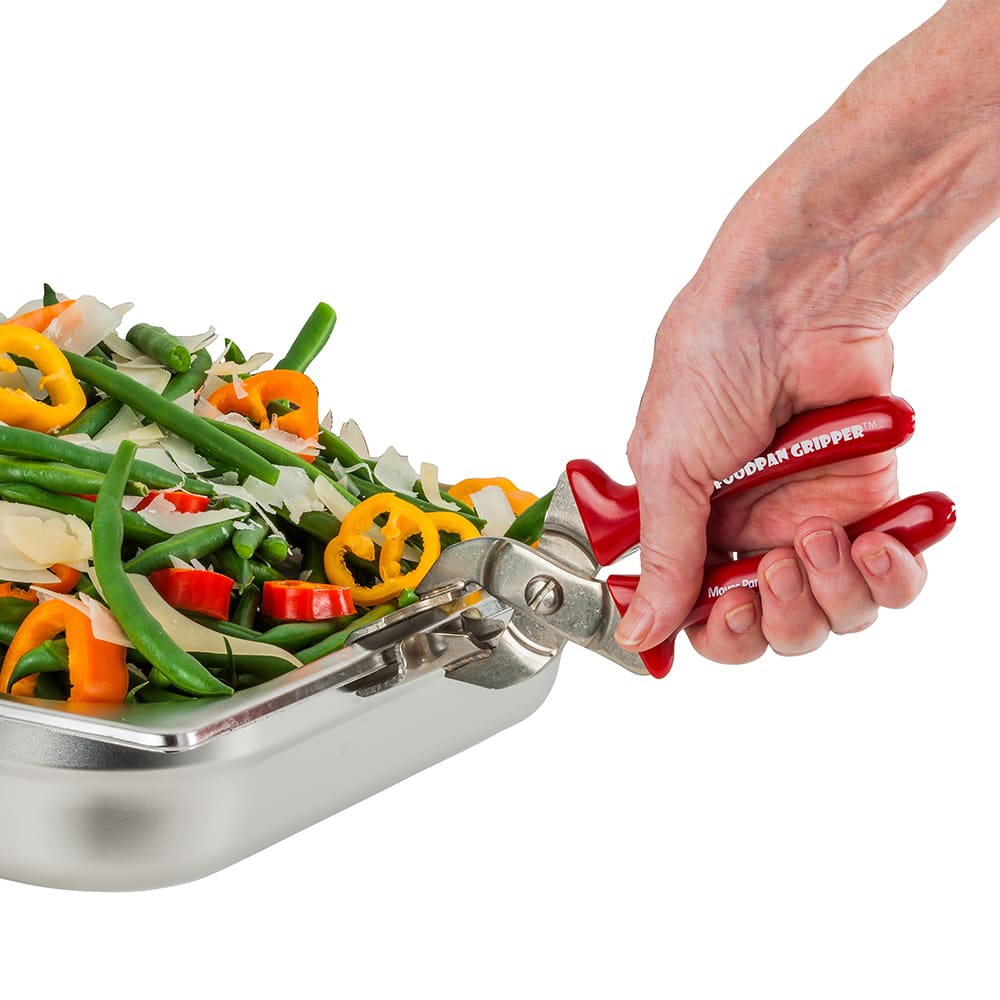 Walco PANGRIP Food Pan Gripper w/ Red Handles, Stainless Steel