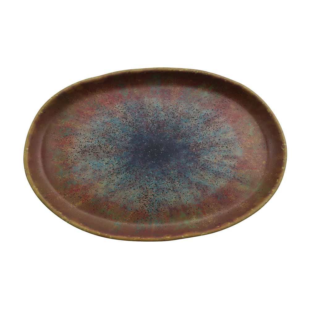GET 21142-CAI 12" x 7 3/4" Oval Cheforward™ Plate - Melamine, Clay Azul ...