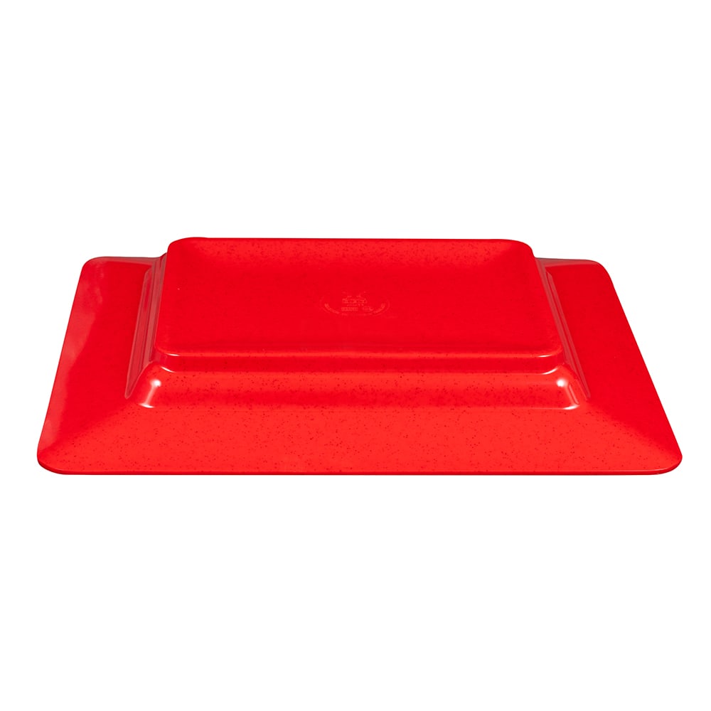 GET ML-11-RSP 12" x 10" Rectangular Red Sensation Plate - Melamine, Red