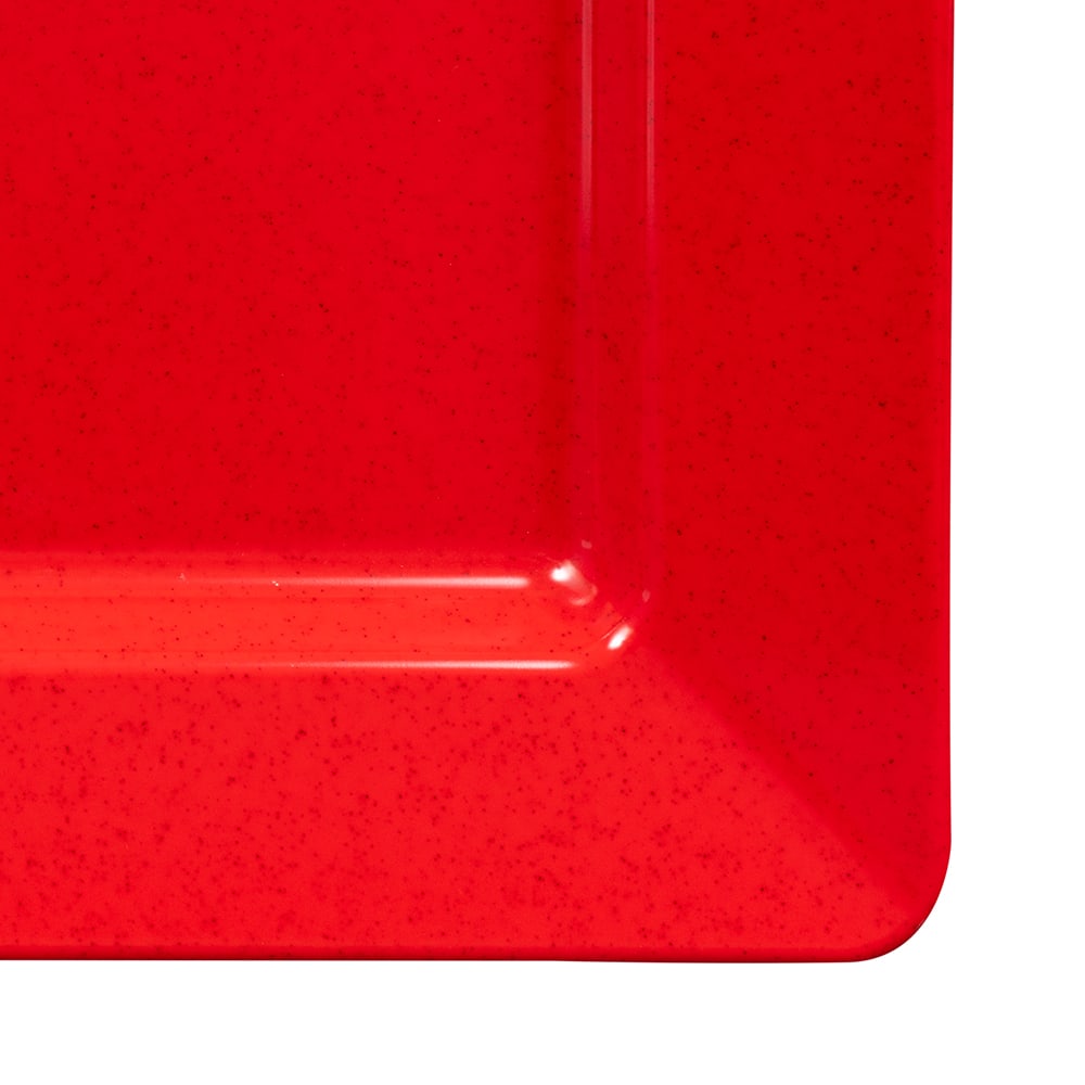 GET ML-11-RSP 12" x 10" Rectangular Red Sensation Plate - Melamine, Red