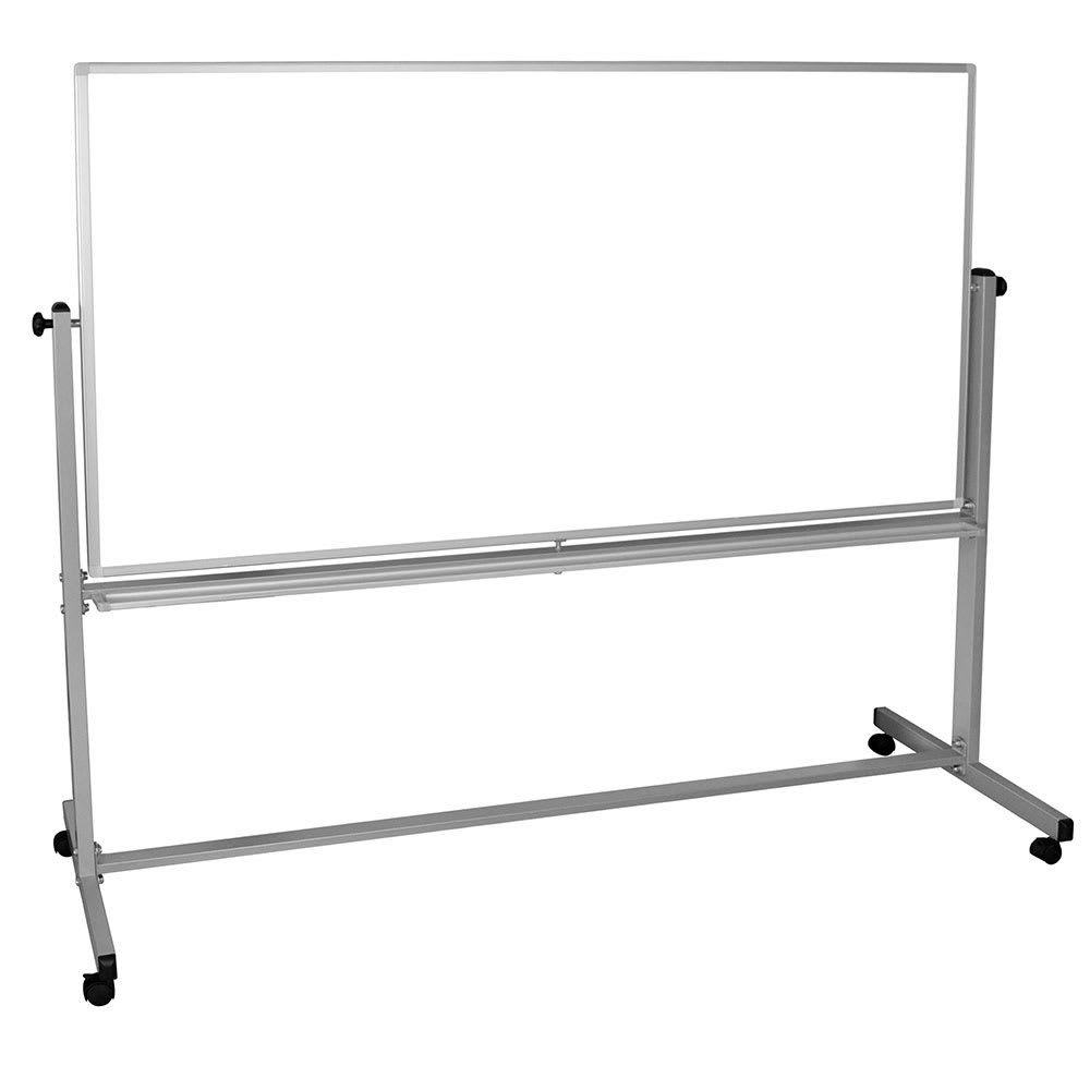 Luxor Furniture MB7240WW Reversible Whiteboard w/ 2 Magnetic Sides, 72 ...