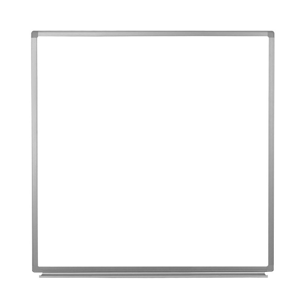 Luxor Furniture WB4848W 48" Square Wall-Mounted Whiteboard w/ Aluminum ...
