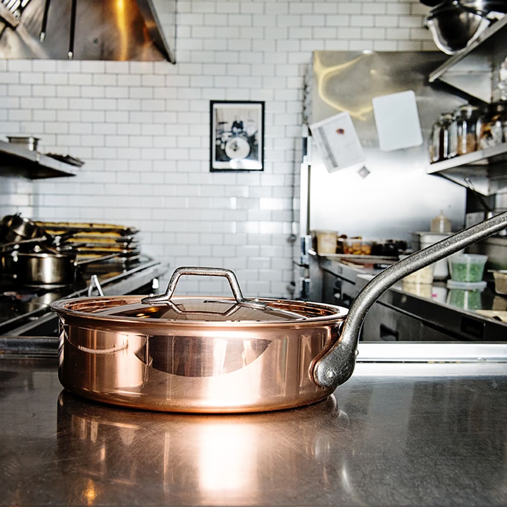 Matfer Bourgeat 365028 11" Stock Pot Cover, Copper