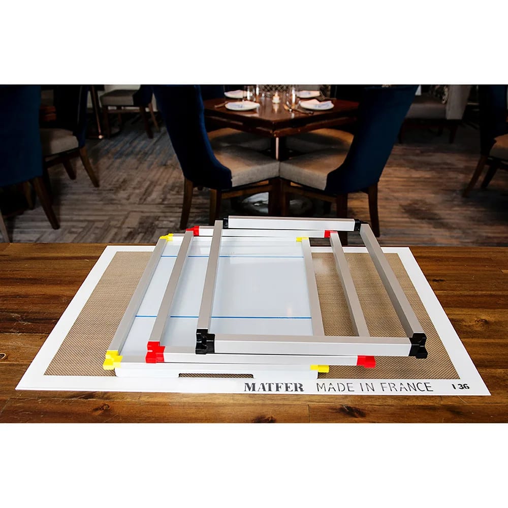 Matfer 370100 Stacking Mousse Frame Set w/ (3) Aluminum Frames & (1 ...