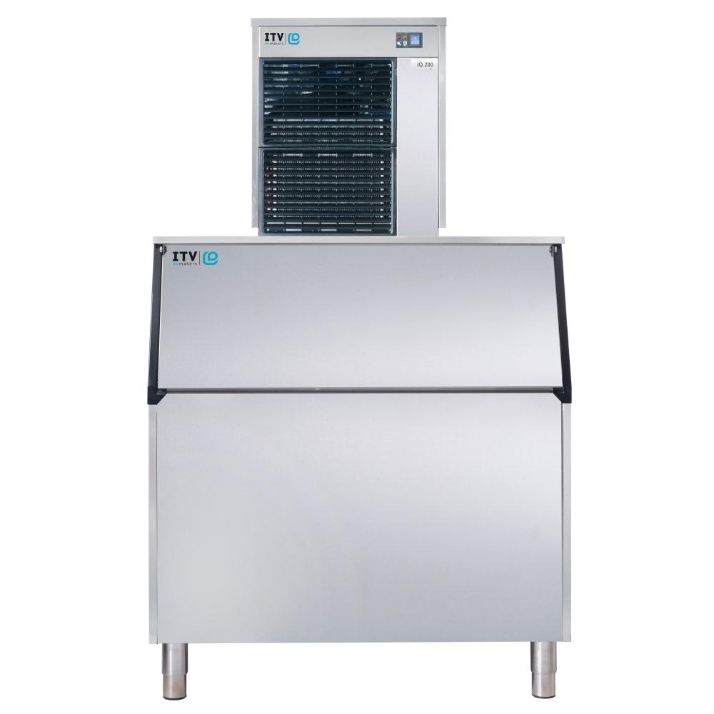 ITV Ice Makers IQ500A/S750 675 lb Ice Queen Flake Ice Maker w/ Bin ...