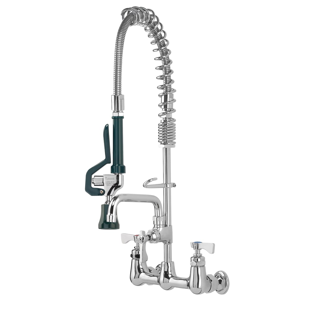 Krowne 18-706L 22 1/2"H Wall Mount Pre Rinse Faucet - 1 1/5 GPM, Base ...