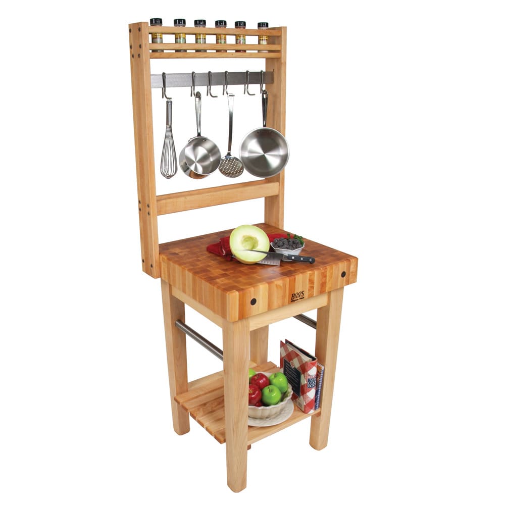 John Boos PPB3624 4" Maple Top Butcher Block Work Table w/ Undershelf ...