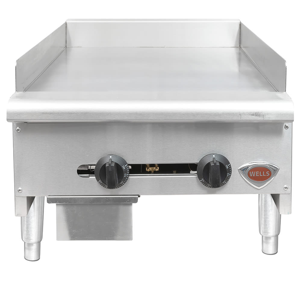 Wells HDTG-2430G 24" Gas Griddle w/ Thermostatic Controls - 3/4" Steel ...