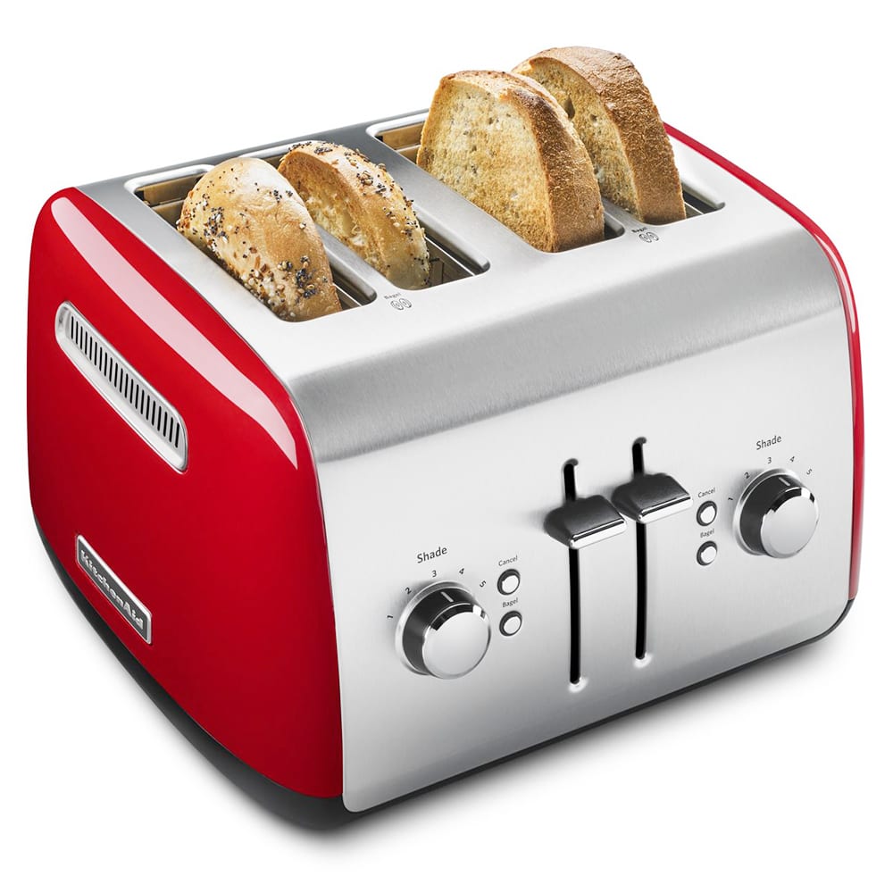 KitchenAid KMT4115ER 4 Slice Toaster w/ Manual High-Lift Lever, Empire Red
