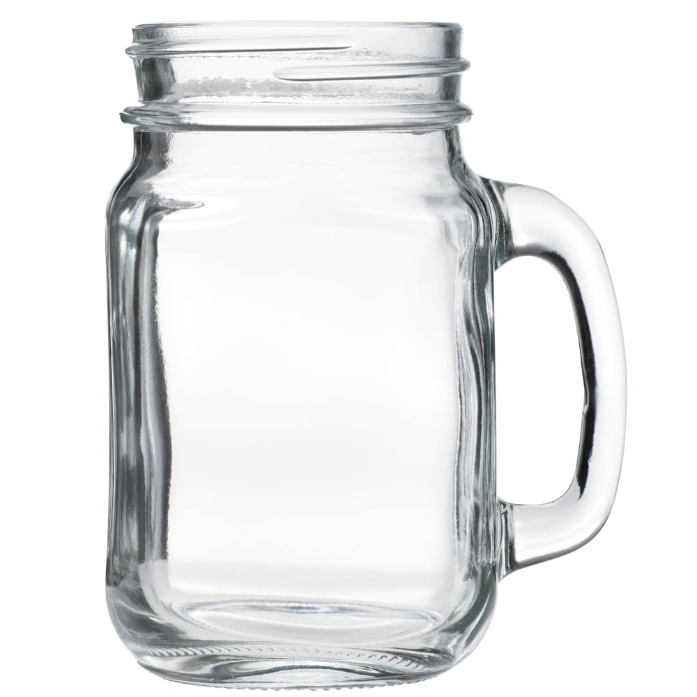 Arc Cardinal FK203 16 1/2 oz Glass Mason Jar w/ Handle