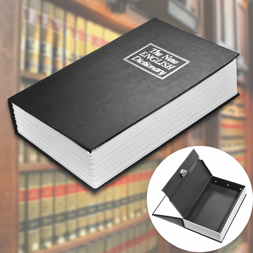 Barska AX11680 Dictionary Book Lock Box w/ Key Lock - 6 1/5"L x 2-1/4"W ...