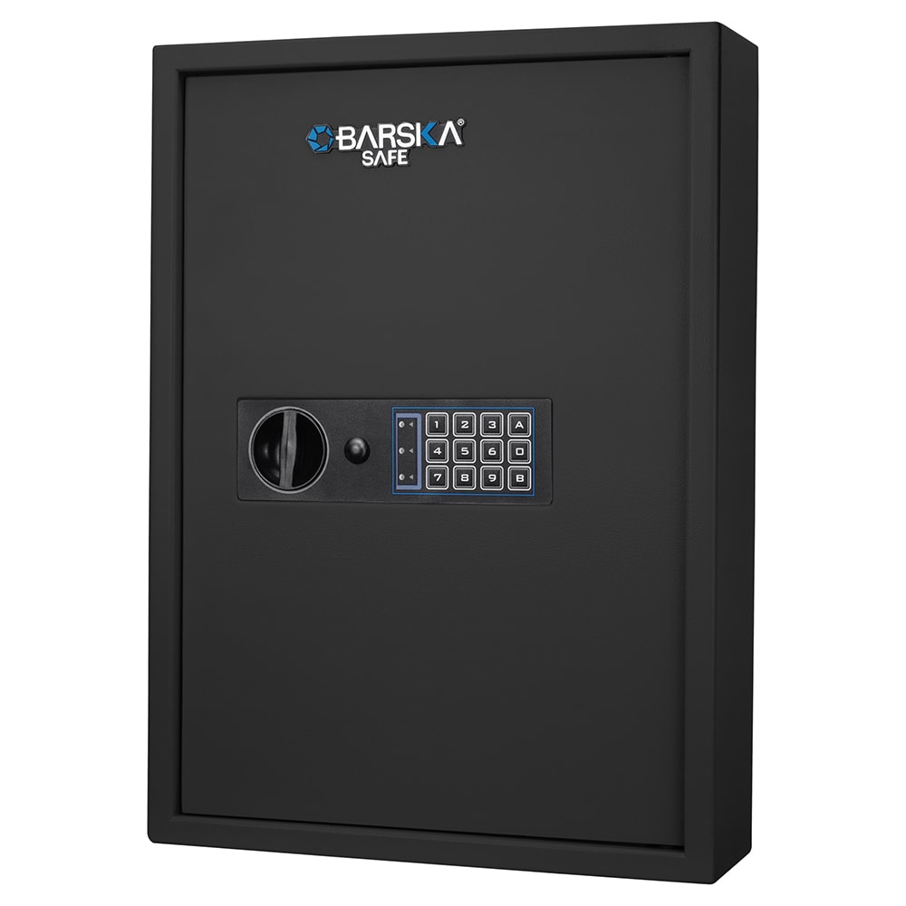 Barska AX13370 100 Key Cabinet Wall Safe w/ Keypad Lock - Steel, Black