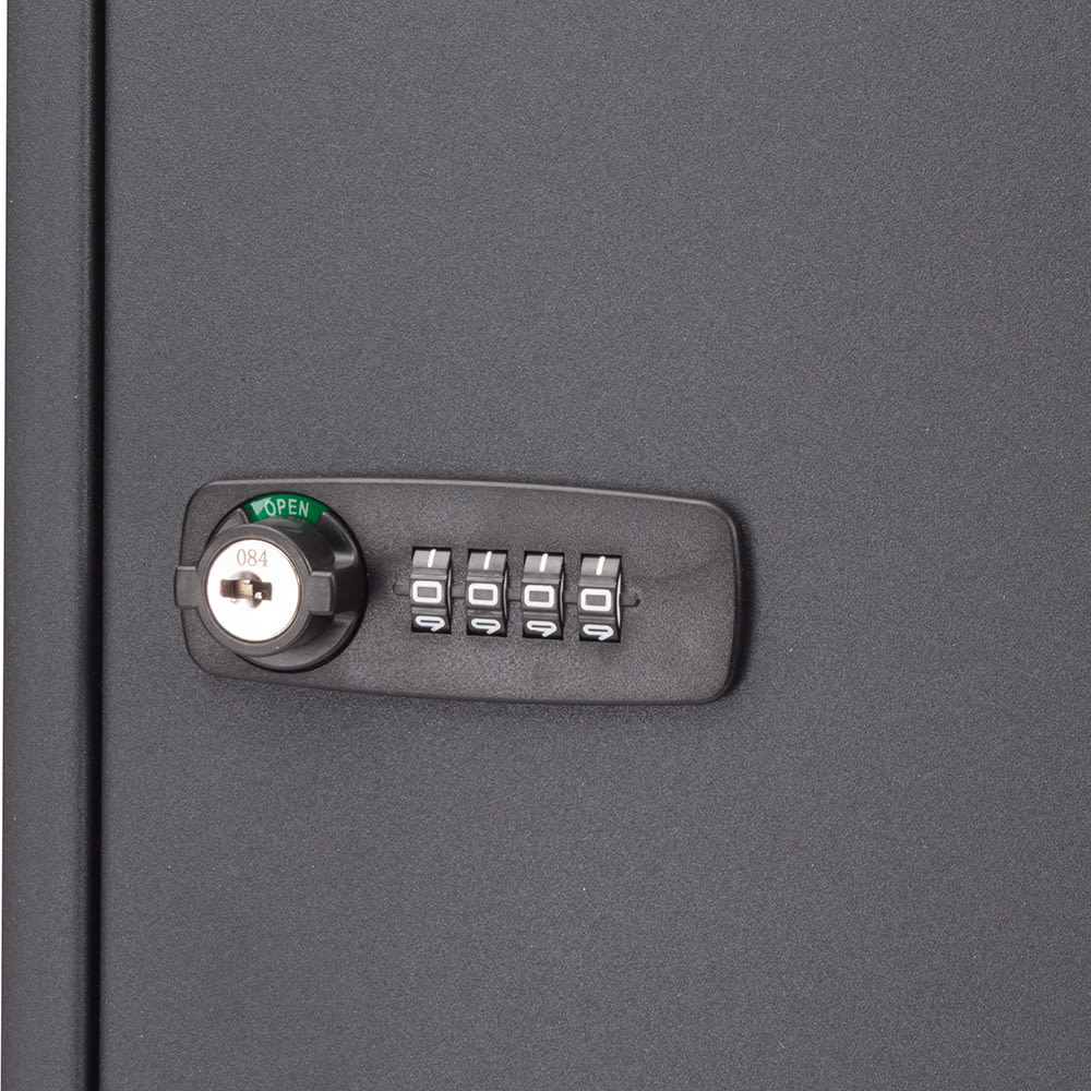 Barska CB13264 64 Key Cabinet w/ Combination & Key Lock - Steel, Black