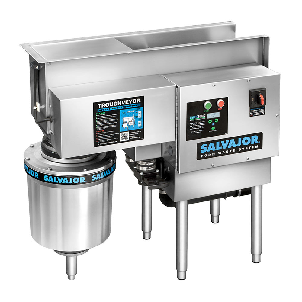 Salvajor 300-TVL 4603 TroughVeyor Waste Conveyor & Disposer, 3 HP, Left ...