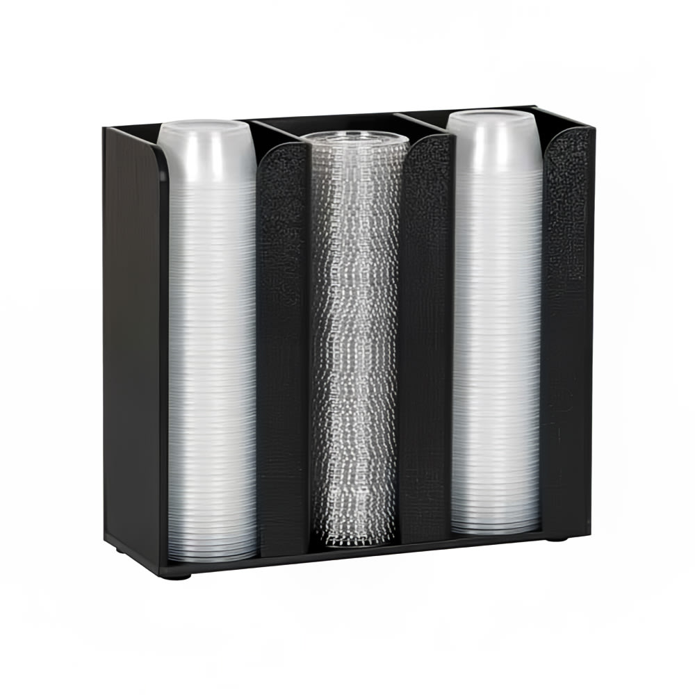 Dispense-Rite CTCO-3BT Cup & Lid Organizer, (3) Compartment, Portion Cups