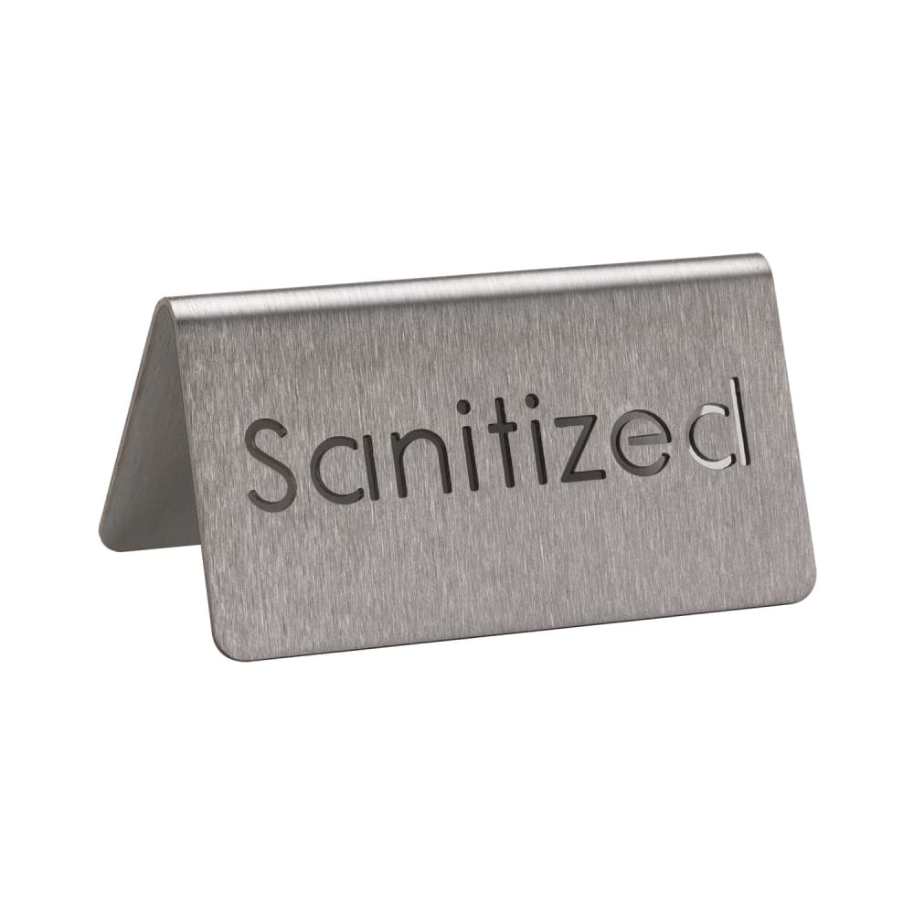 Service Ideas 1C-BF-SANITIZED-MOD "Sanitized" Table Tent Sign - 3"W x 1 ...