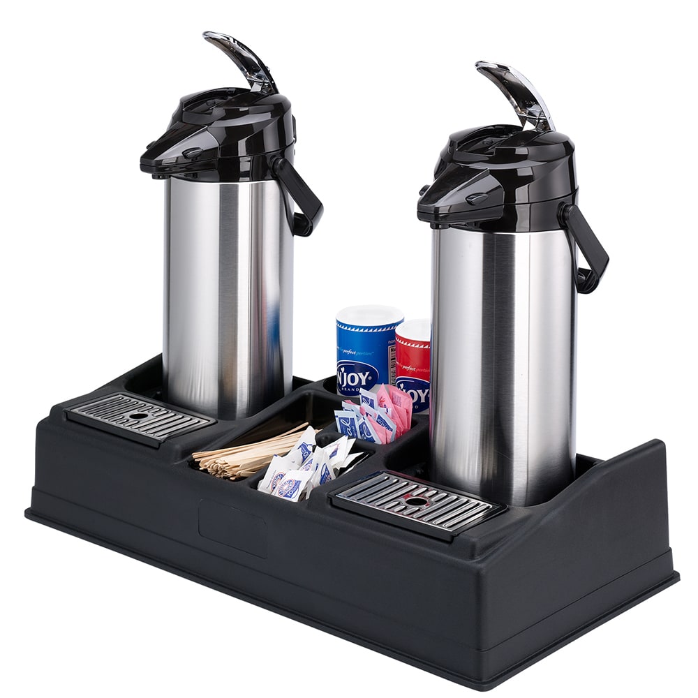 Service Ideas APLR25BL Airpot Serving Rack w/ 5 Compartments, Black