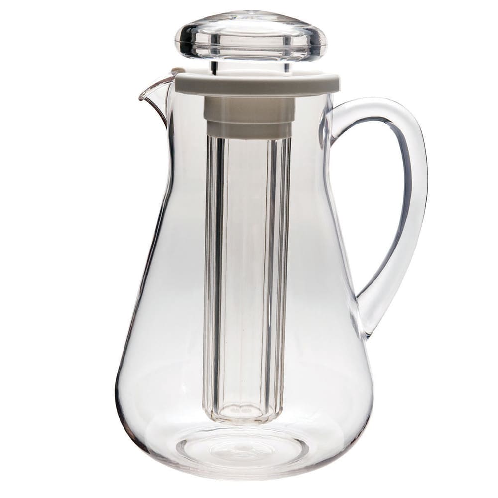 Service Ideas MWP19SB 2 liter Pitcher w/ Ice Tube - Plastic, Clear