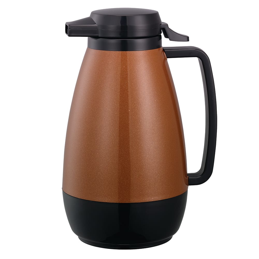 Service Ideas PB101CB 1 liter Coffee Server w/ Push-Button Lid, Copper ...