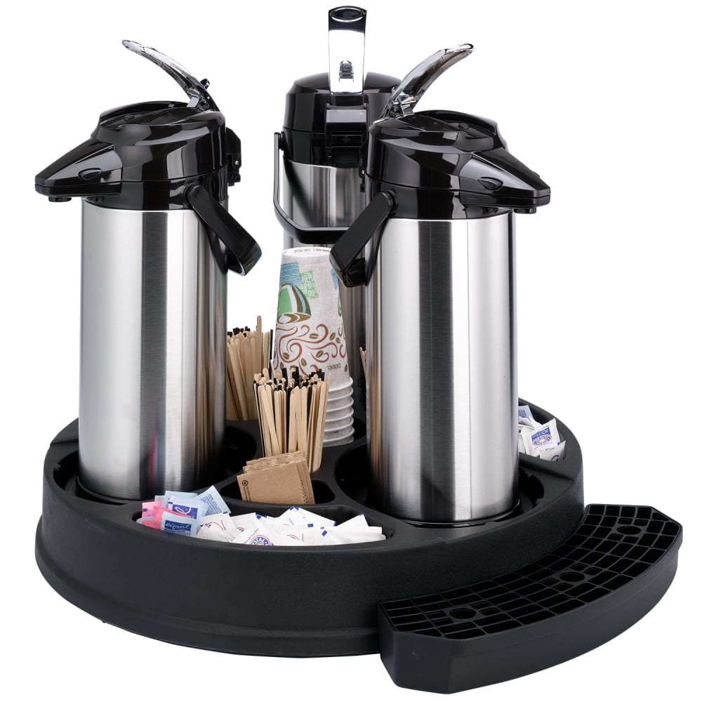 Service Ideas RRAP3BLK Airpot Serving Rack w/ 9 Compartments, Plastic ...