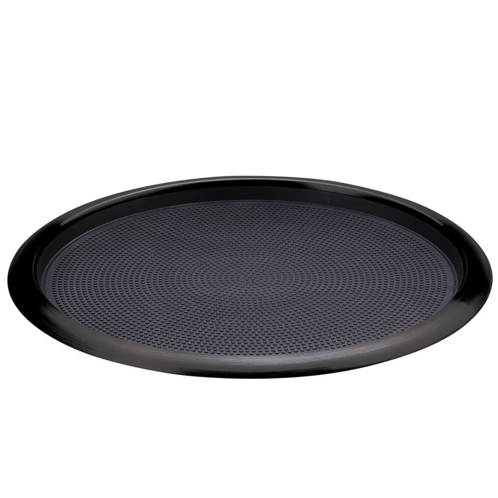 Service Ideas TR1614RIBX 16" Round Non Slip Tray w/ Black Rubber Insert ...