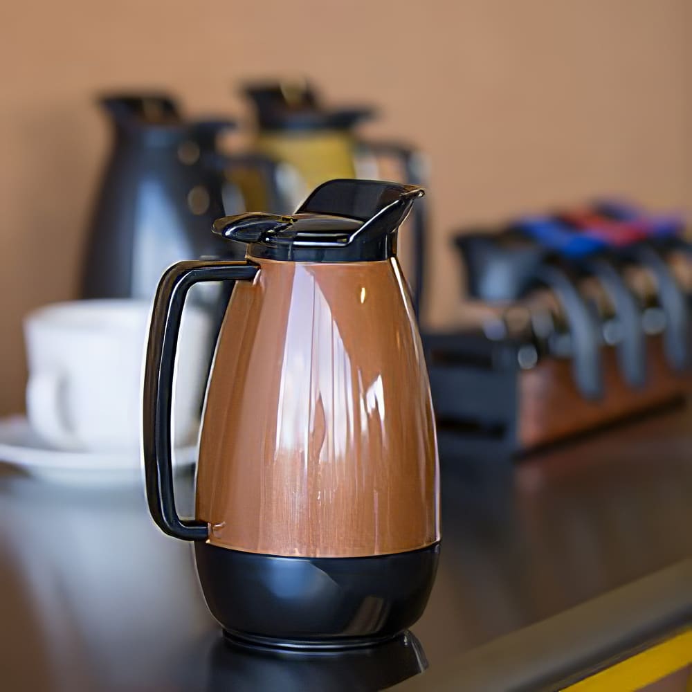 Service Ideas TS101CB 1 liter Coffee Server w/ Flip Top, Smooth Body ...